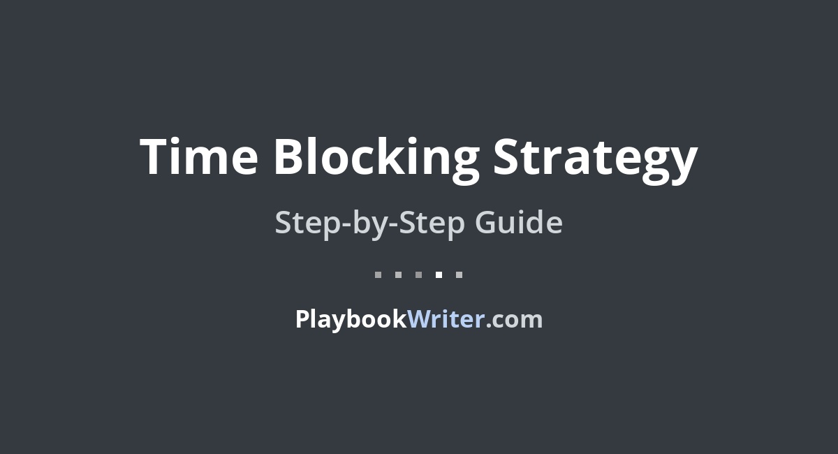 Time Blocking Strategy | PlaybookWriter