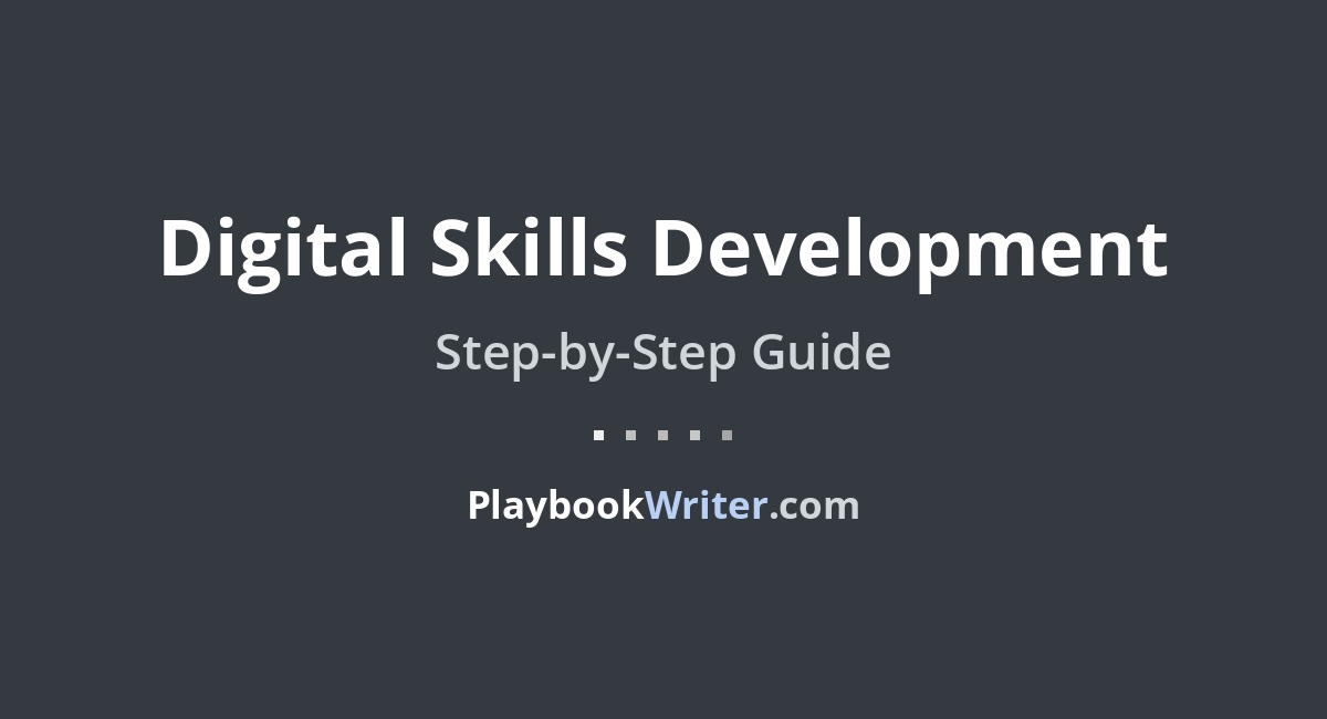 Digital Skills Development | PlaybookWriter